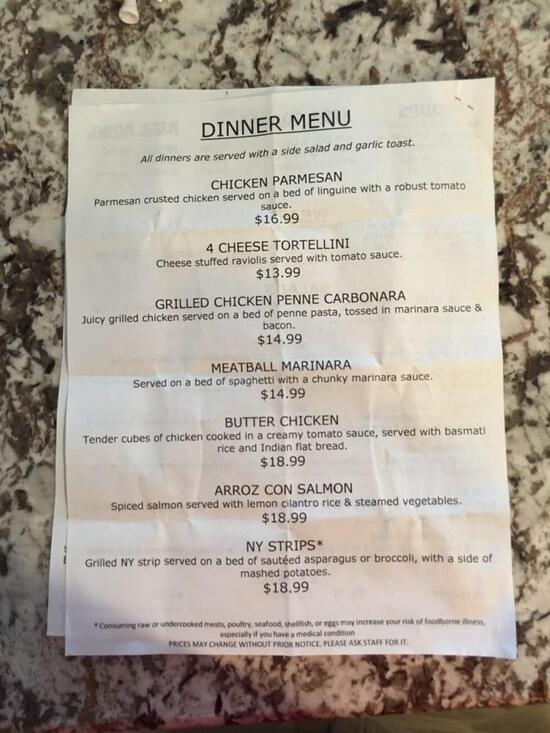 Menu at SUN N SANDS RESTAURANT & BAR, Myrtle Beach