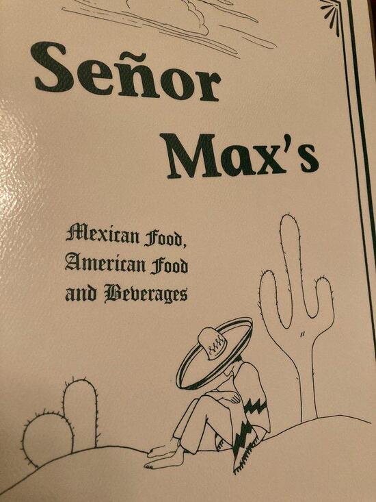 Menu at Senor Max's restaurant, Watertown, 9th Ave SE