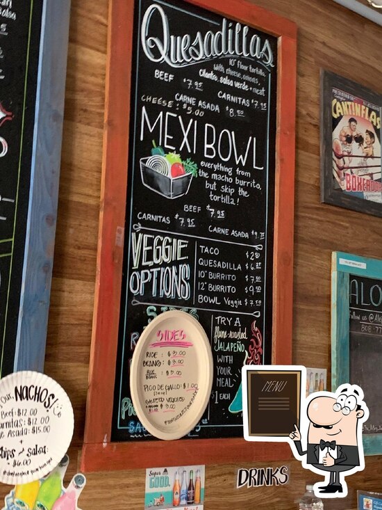 Menu at Alejandro's Mexican Food restaurant, Honolulu