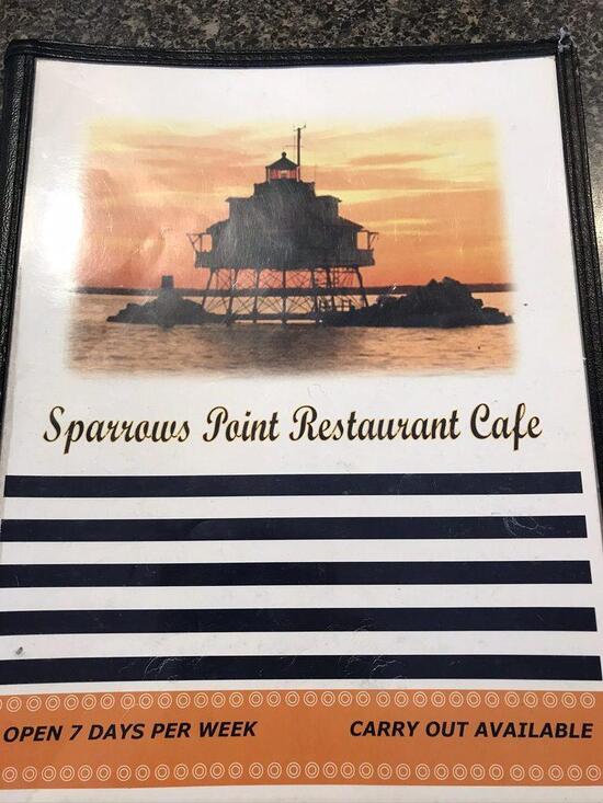 Menu at Sparrows Point Restaurant, Sparrows Point