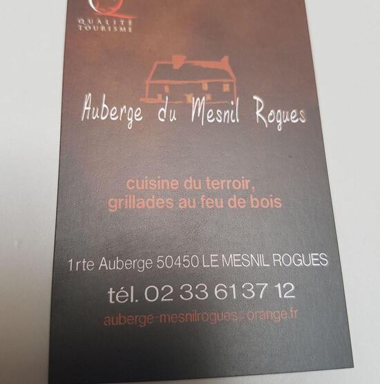 Menu au Auberge du Mesnil Rogues restaurant, Le Mesnil-Rogues