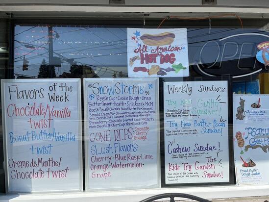 Menu at Whippy Dip restaurant, Erie