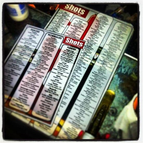 Menu at Shots Bar, Santo Domingo, Av Ing Roberto Pastoriza 202