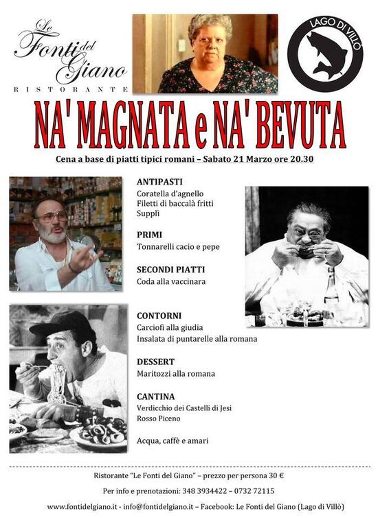 Menu at Ristorante Le Fonti del Giano, Italy