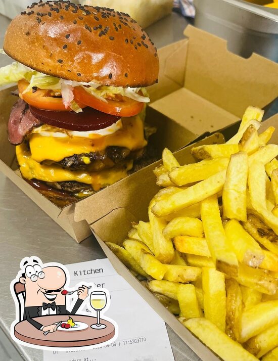 Menu at Den Burger restaurant, Denmark