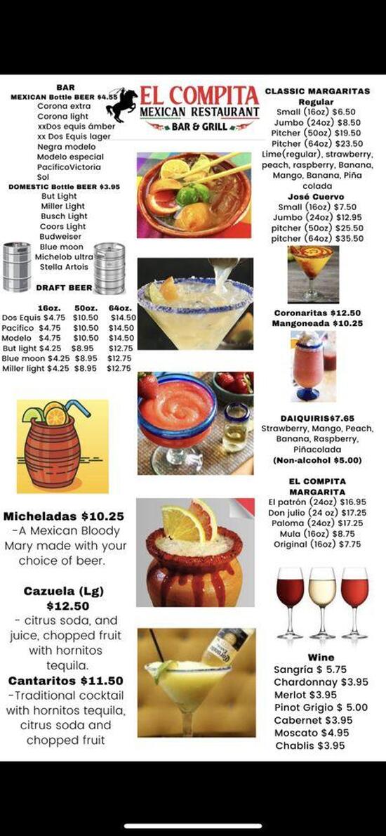 Menu at El Compita Mexican Bar And Grill, Davenport