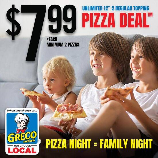 Menu at Greco Pizza restaurant, New Minas, Commercial St