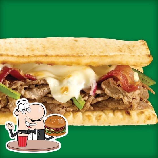 Menu at Subway fast food, Barrhead