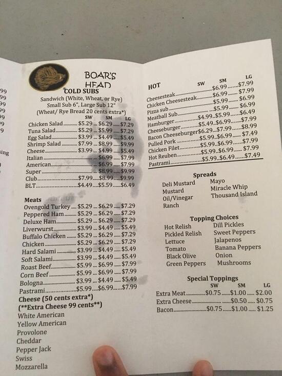 Menu at Bennett Point General Store & Deli, Grasonville
