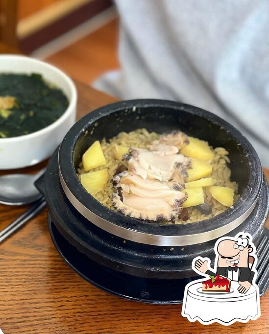Menu at Sanho Jeonbok restaurant, Jeju-si