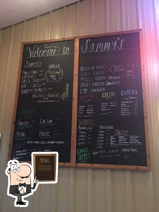 Menu at Sammy's Burgers & Brew pub & bar, Beeville