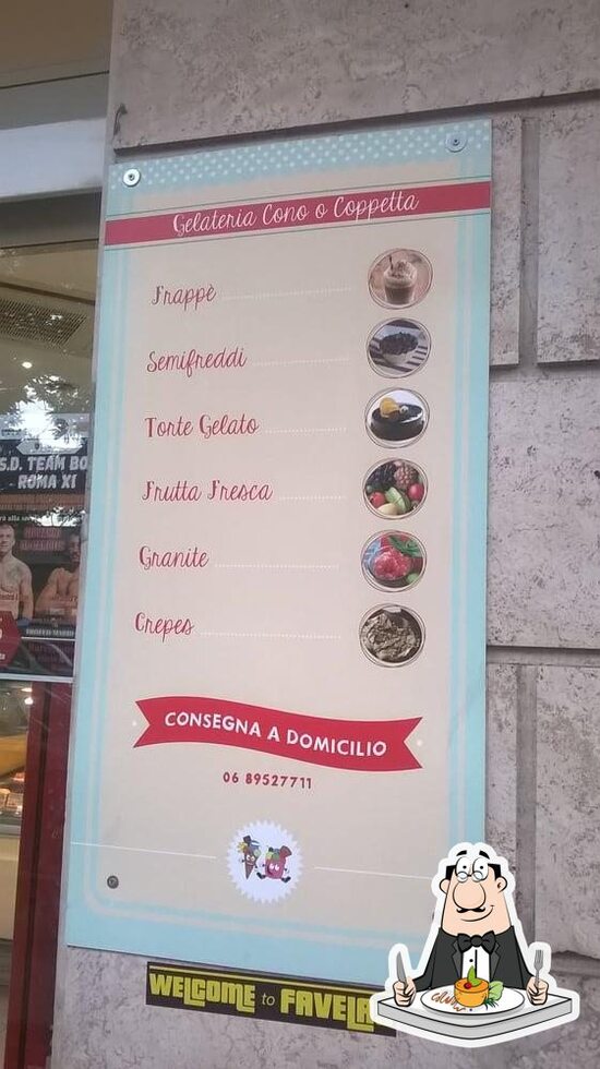 Menu da Gelateria Cono o Coppetta, Roma