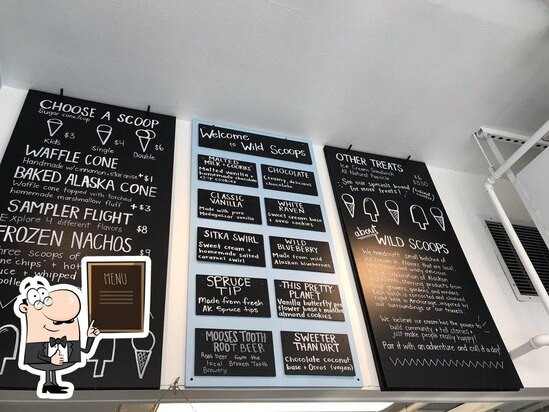 Menu at Wild Scoops restaurant, Anchorage, 429 E St