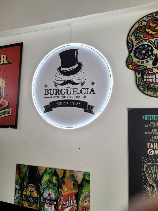 Menu at Burgue.cia restaurant, Bogotá
