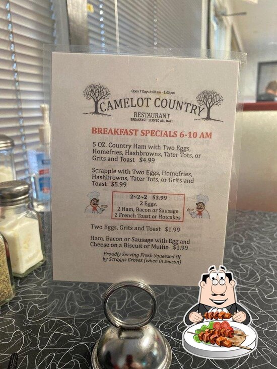 Menu at Camelot Country restaurant, Oak Hill