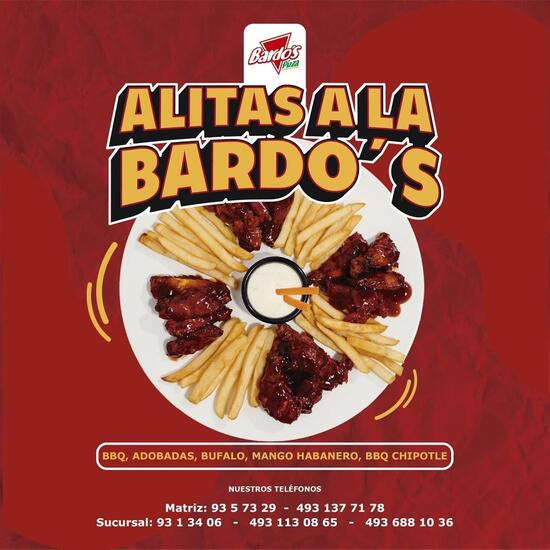 Carta de Bardo’s pizza, Fresnillo
