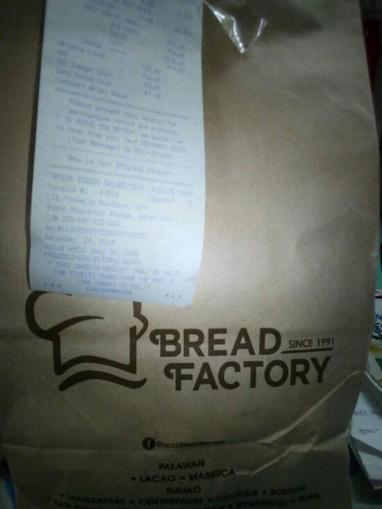 Menu at Bread Factory, Puerto Princesa, Robinsons Place