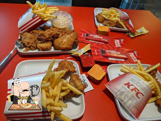 Speisekarte von Kentucky Fried Chicken fast Food, Sinsheim