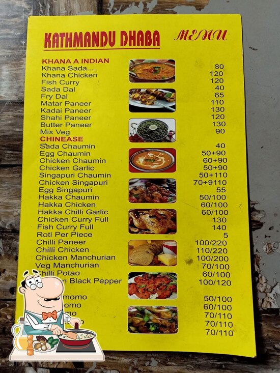 Menu at KATHMANDU DHABA, New Delhi