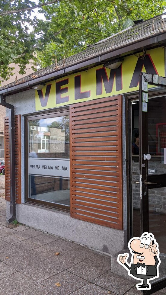 Menu at Velma Bulevar restaurant, Zenica