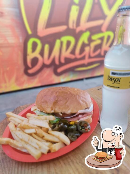 Menu at Lily Burger's restaurant, Hermosillo