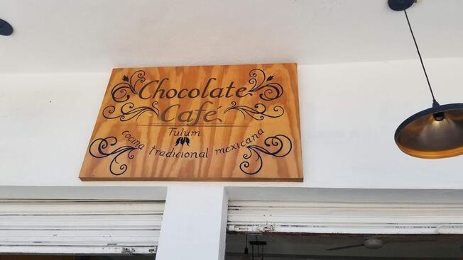 Menu at Chocolate y Cafe, Tulum