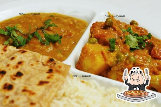 Menu at Indian fast food, Ostrava