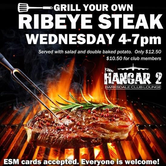 Menu at Hangar 2 pub & bar, Barksdale Air Force Base