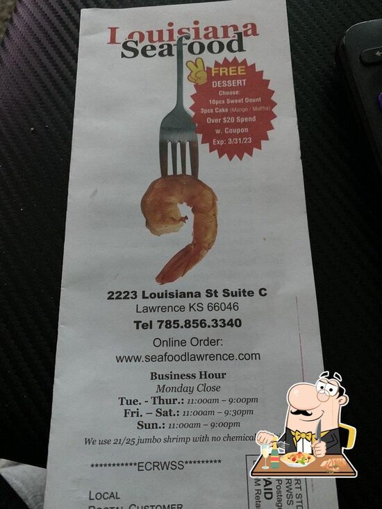 Menu at Louisiana Seafood desserts, Lawrence