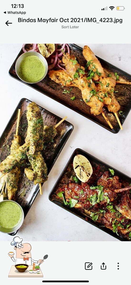 Menu at Bindas Eatery Westfield restaurant, London
