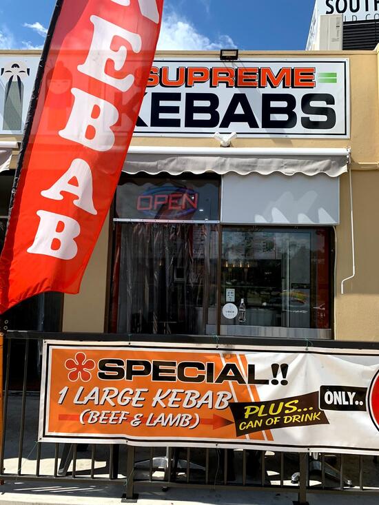 Menu at SUPREME KEBABS restaurant, Tugun, 429 Golden Four Dr