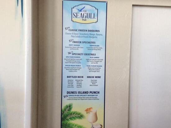 Menu at The Seagull Restaurant & Lounge, Myrtle Beach