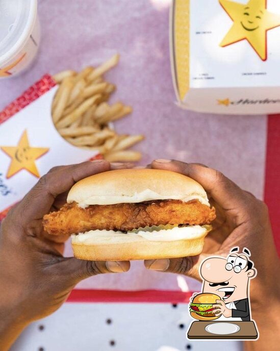 Menu at Hardee’s fast food, Wetumpka, US-231