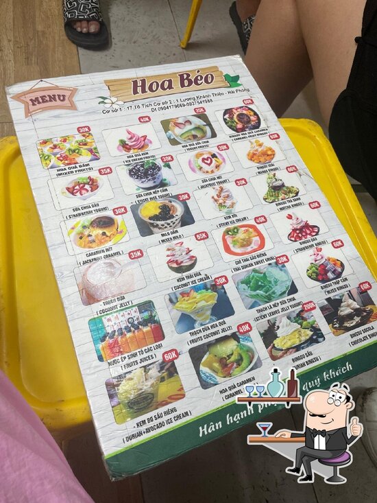Menu at Hoa Quả Dầm Hoa Béo desserts, Hanoi