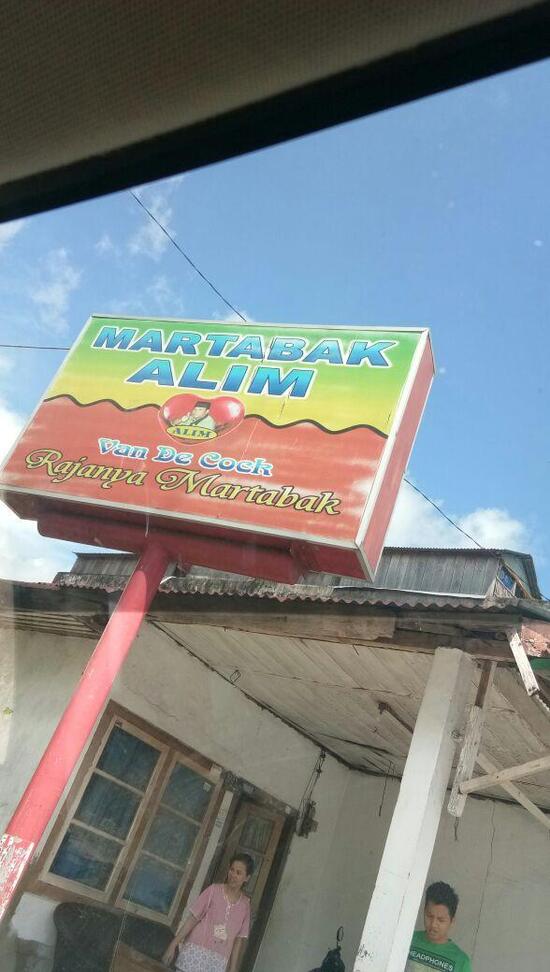 Menu at Martabak Alim restaurant, Pasar Bawah