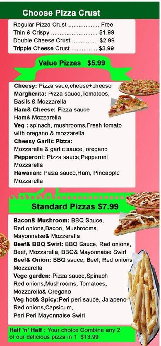 Menu at Delish Pizza Kawerau pizzeria, Kawerau