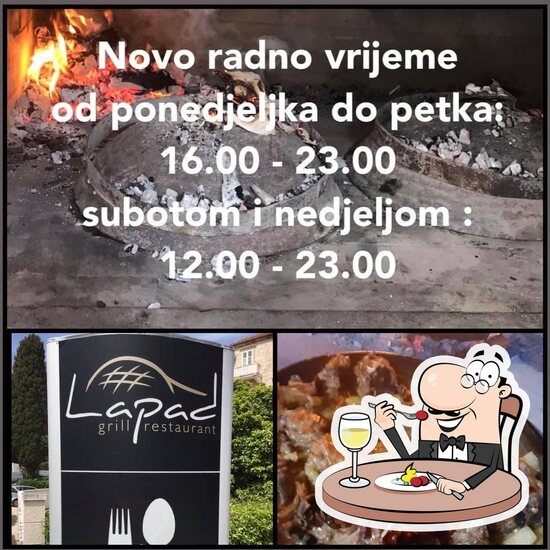 Menu at Lapad Restaurant, Dubrovnik