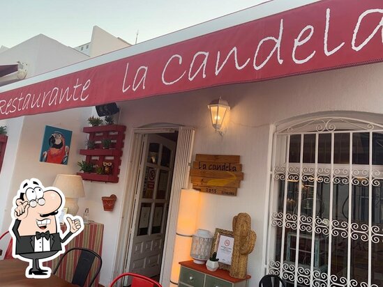Menu at La Candela restaurant, Mojácar