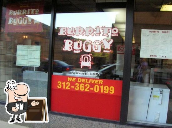Menu at Burrito Buggy restaurant, Chicago