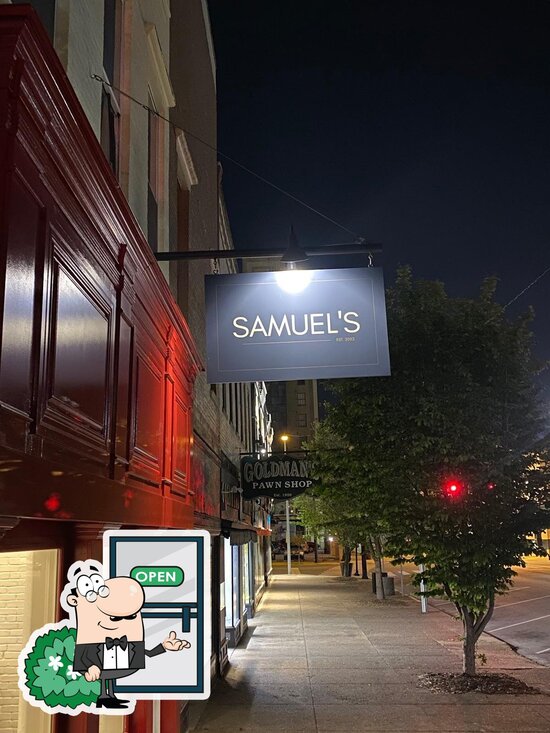 Menu at Samuel's restaurant, Evansville