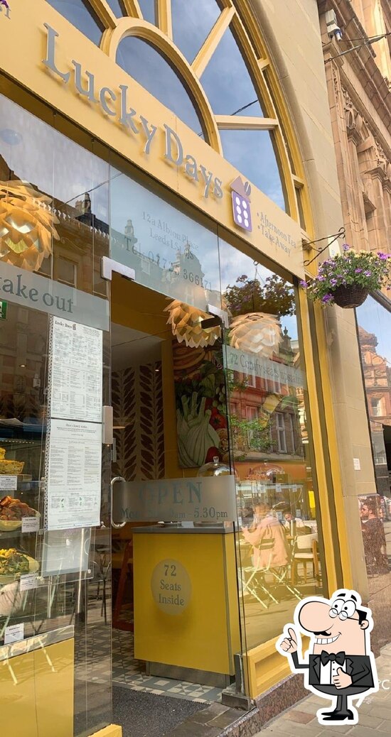 Menu at Lucky Days cafe, Leeds