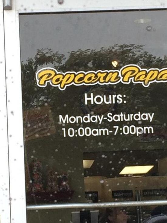 Menu at Popcorn Papa desserts, Rockwall