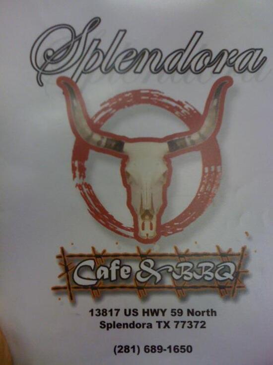Menu at Splendora Cafe & BBQ, Splendora