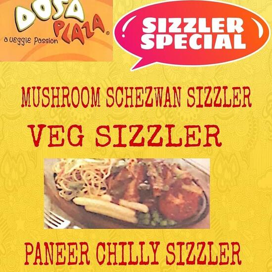 Menu at Dosa plaza, Kalka