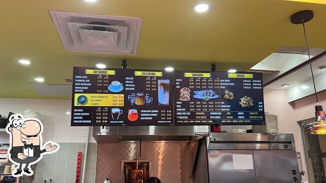 Menu at Habibiz Shawarma Cafe, Lindsay