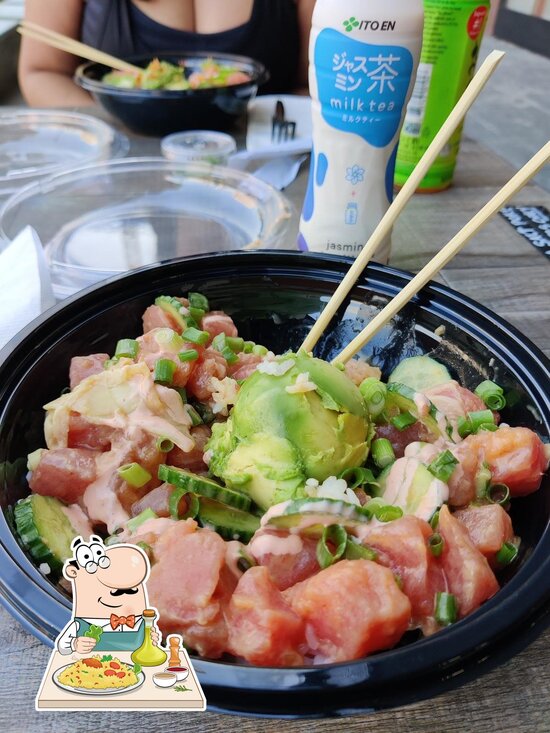 Menu at Sea Salt Poke restaurant, Los Angeles, W Olympic Blvd #106