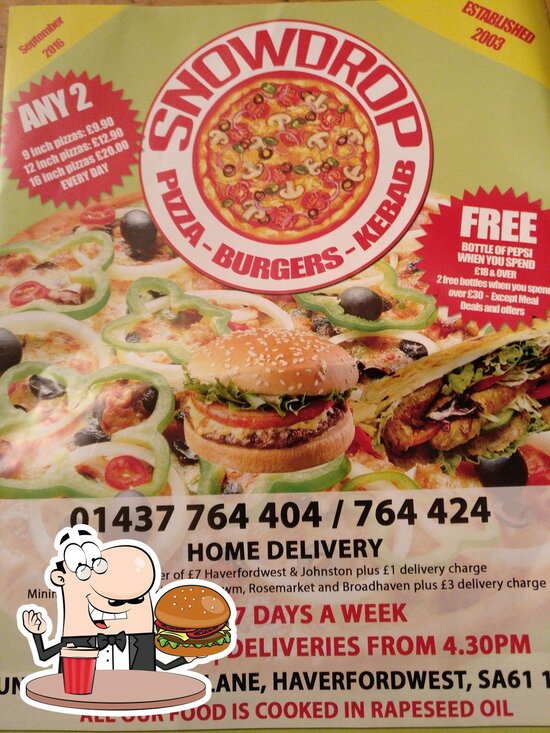 Menu at SNOWDROP PİZZA restaurant, Haverfordwest, Snowdrop Ln