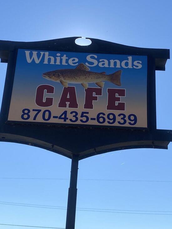 Menu at The Sands cafe, Cotter