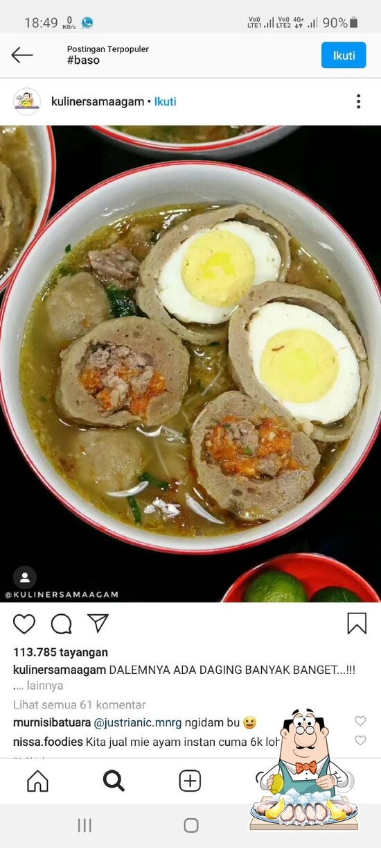 BASLOK DE ARYA (BASO CILOK), Cadas Ngampar - Menú del restaurante ...