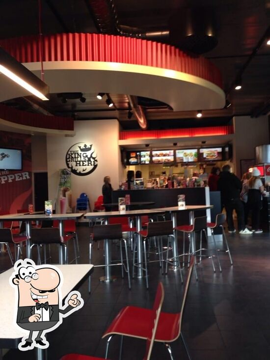 Menu at Burger King restaurant, Örnsköldsvik